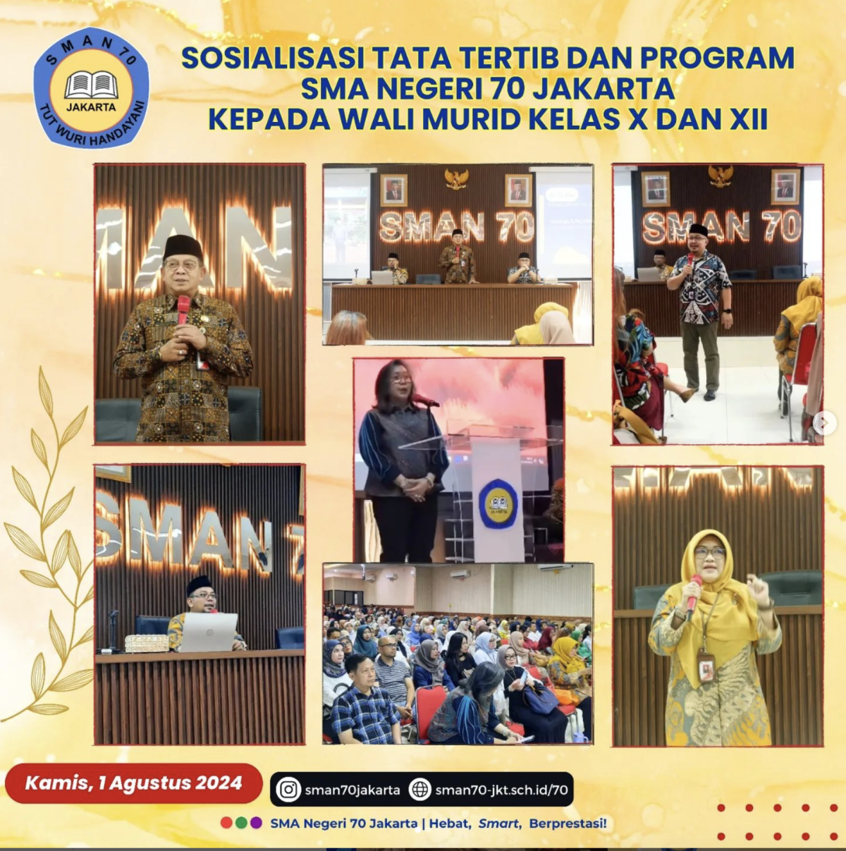 Sosialisasi Tata Tertib dan Program SMA Negeri 70 Jakarta Kepada Wali ...